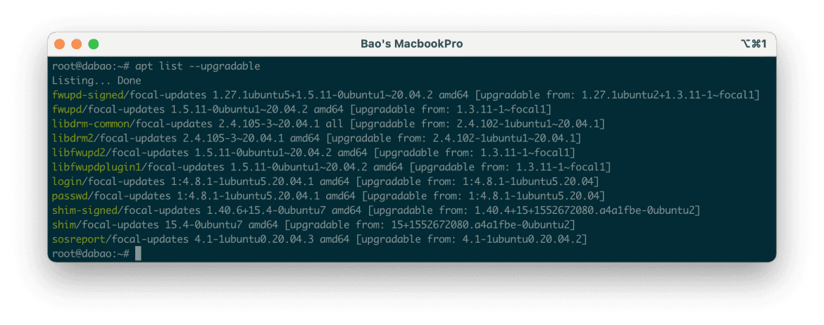 #1 Difference between apt update vs apt upgrade