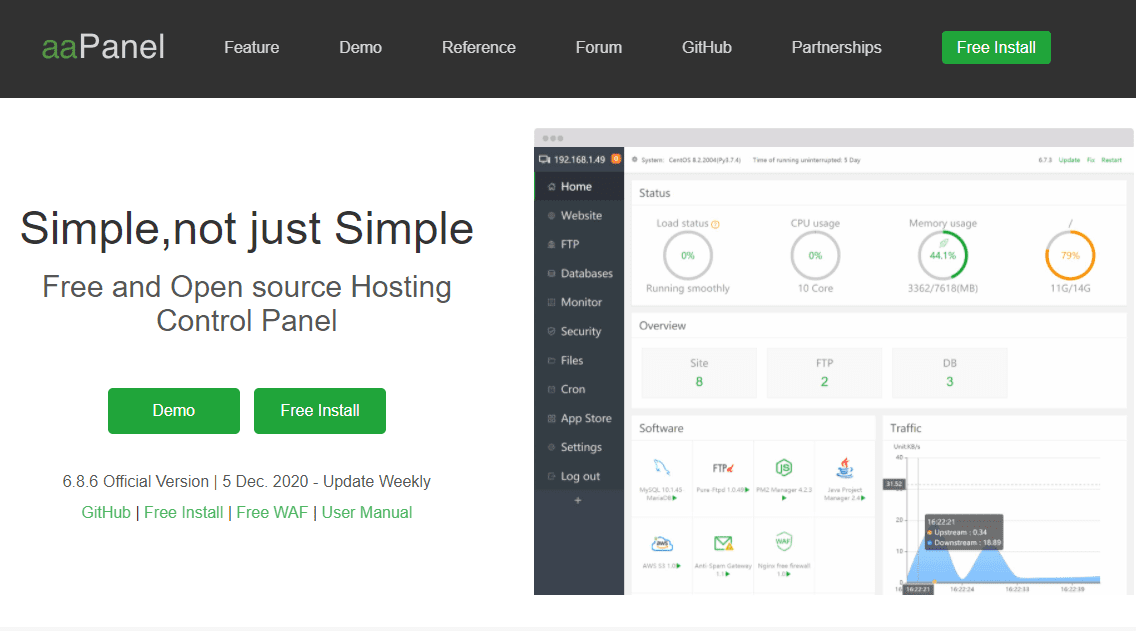 Change the PHP version on aaPanel
